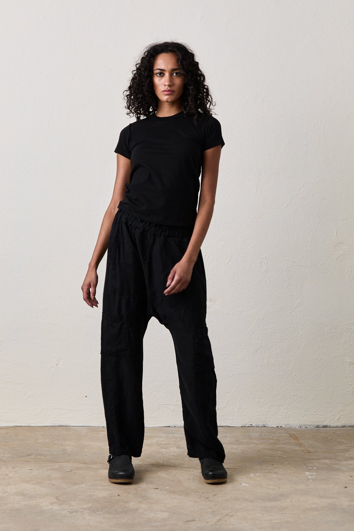 ALESSI SHRUNKEN CREW T / BLACK – NSF Clothing